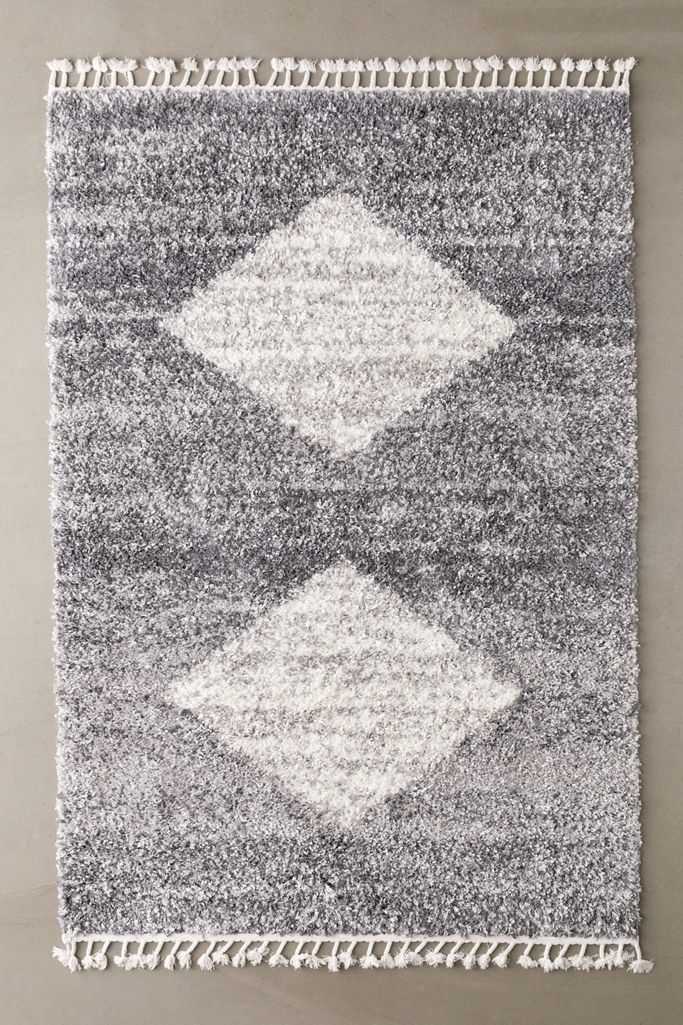 Mason Diamond Shag Rug | Urban Outfitters