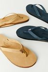 Rainbow Narrow Strap Single-Layer Leather Flip-Flop | Urban Outfitters