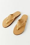 Rainbow Narrow Strap Single-Layer Leather Flip-Flop | Urban Outfitters