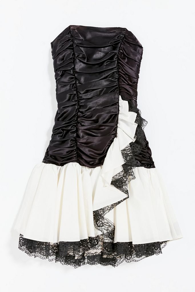 Vintage Ruched Ruffle Dress | Urban Outfitters