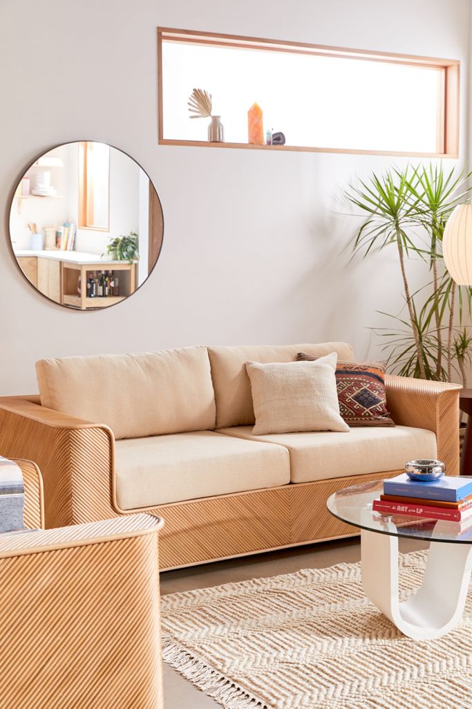 Ria Split Reed Upholstered Sofa | Urban Outfitters