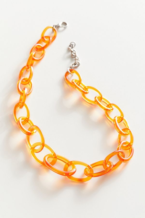 Vintage Chunky Orange Chain Necklace | Urban Outfitters
