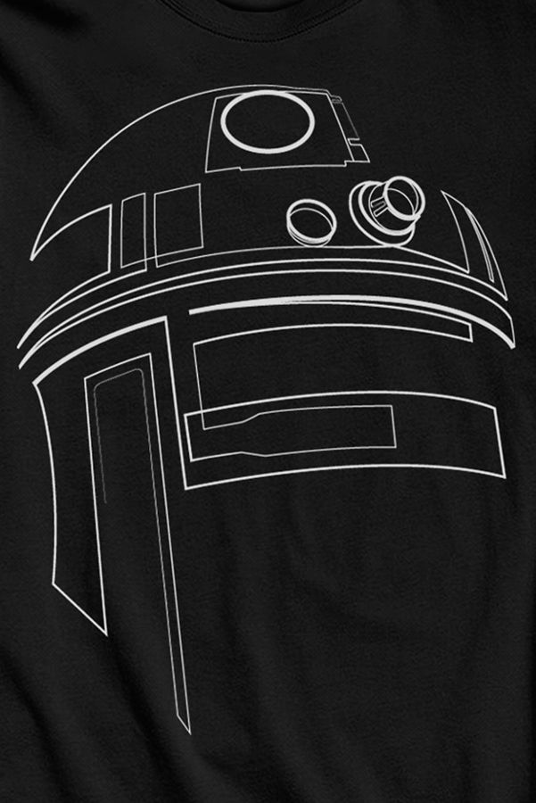 Star Wars R2-D2 Outline Long Sleeve Tee | Urban Outfitters