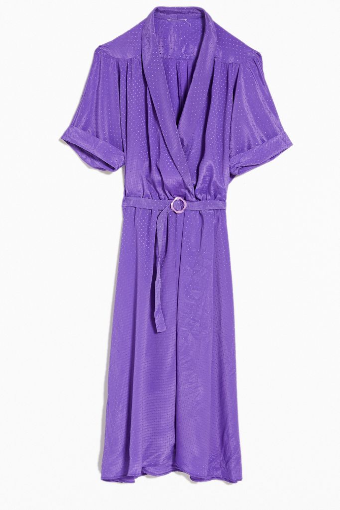 Vintage Purple Belted Dress | Urban Outfitters
