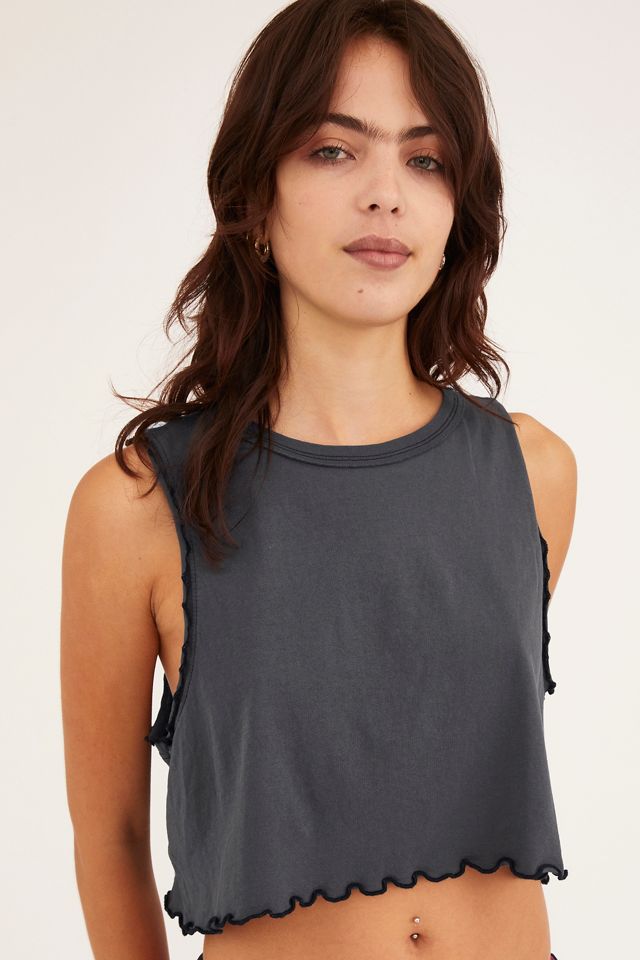 UO Layla Lettuce-Edge Muscle Tank | Urban Outfitters