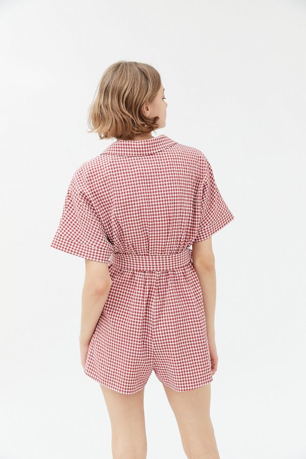 En Saison Gingham Romper | Urban Outfitters