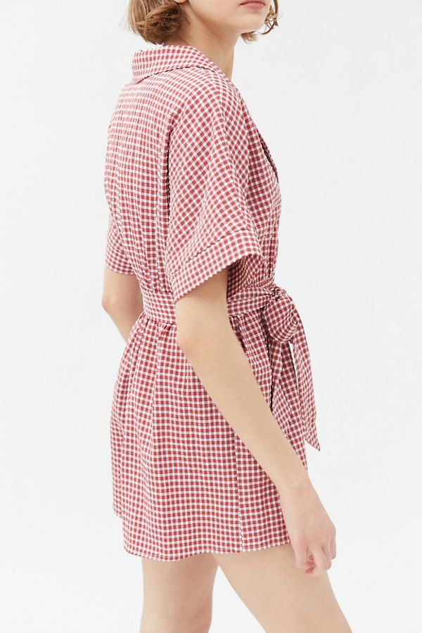 En Saison Gingham Romper | Urban Outfitters
