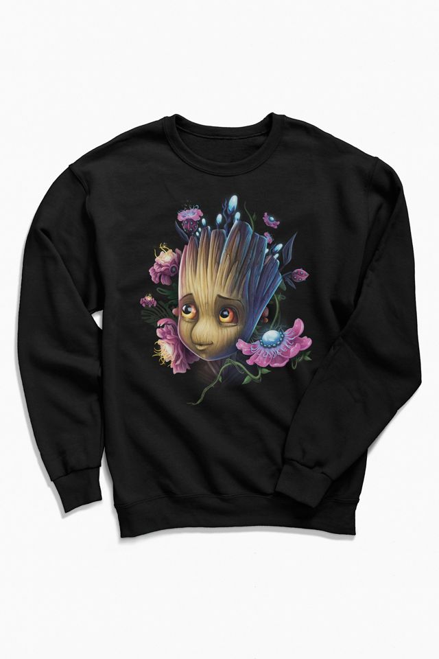 Guardians Of The Galaxy Baby Groot Crew Neck Sweatshirt | Urban Outfitters