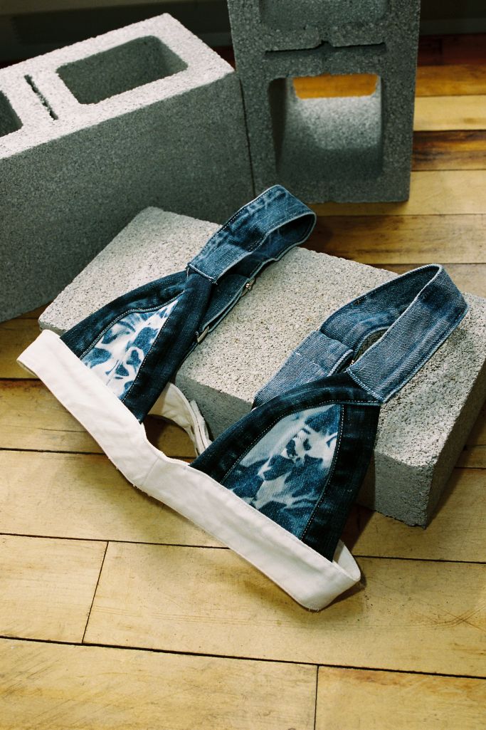 Denimcratic Remade Denim Bralette Urban Outfitters