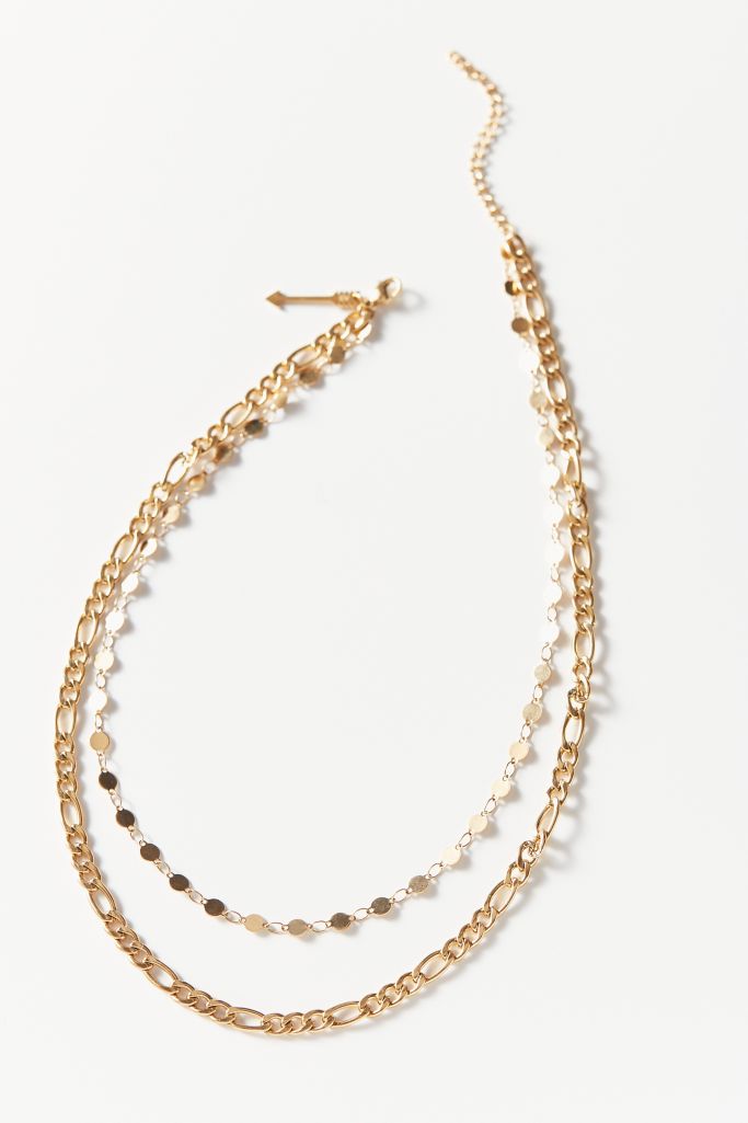 Ellie Vail Jayce Double Chain Layer Necklace Urban Outfitters