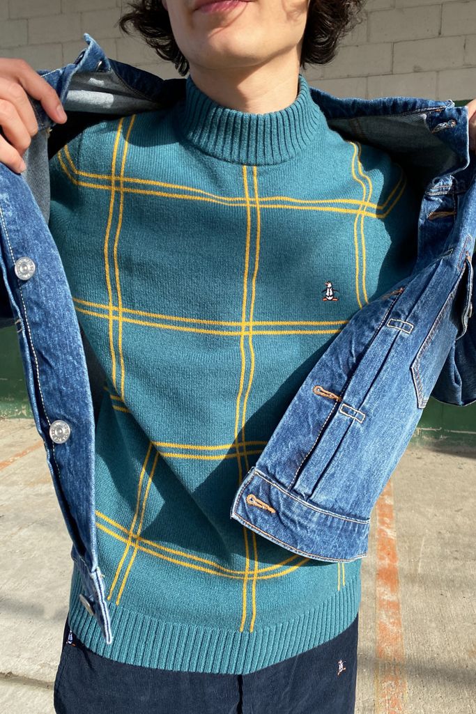 Original Penguin Windowpane Sweater | Urban Outfitters