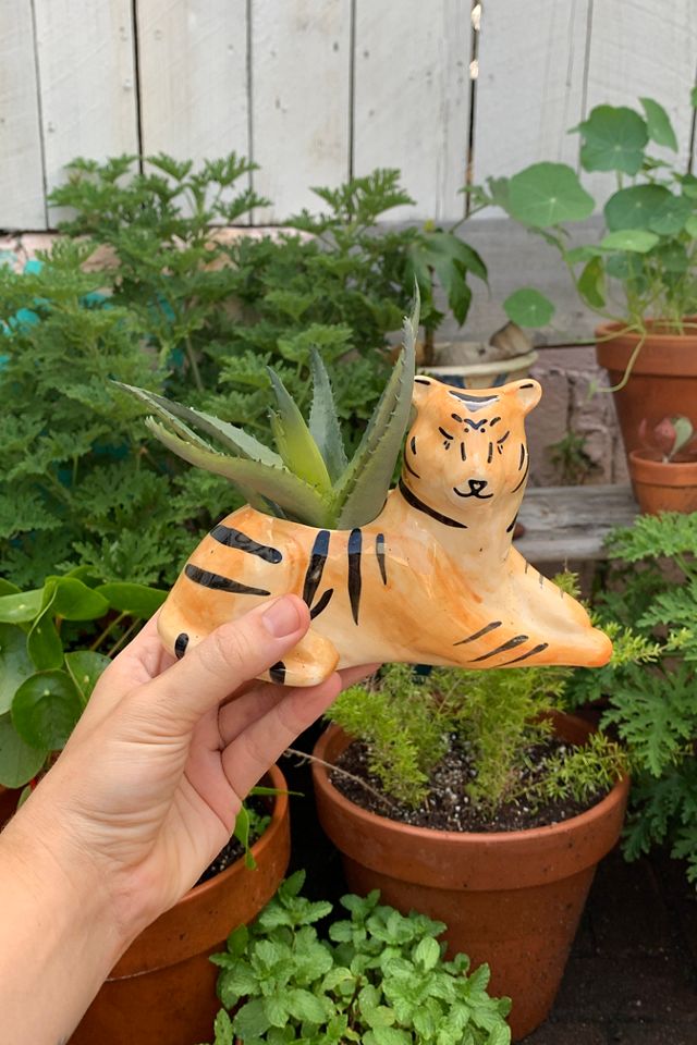 Tiger Shaped Planter | Urban Outfitters