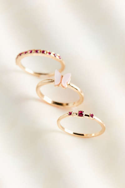 Bri Butterfly Ring Set | Urban Outfitters