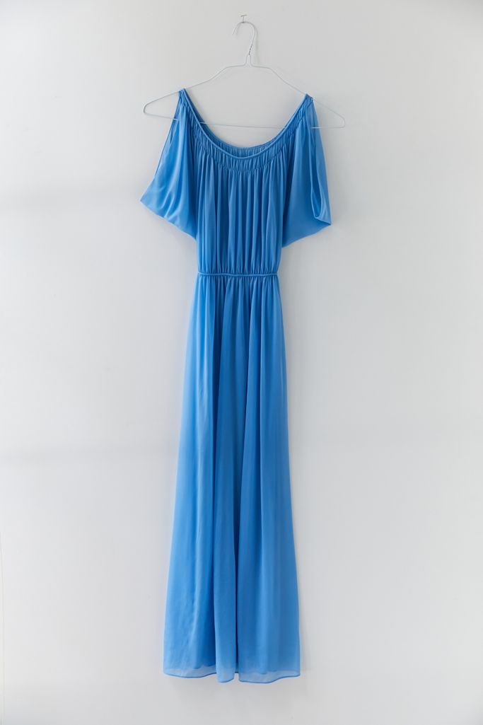 Vintage Blue Ruched Dress | Urban Outfitters