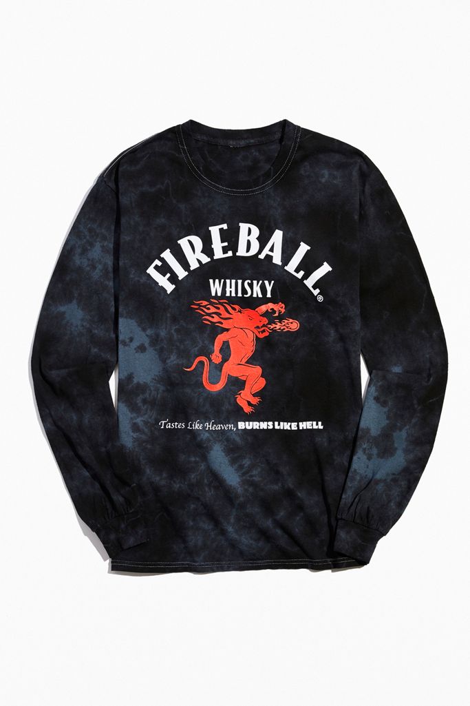 Fireball Whisky Tie-Dye Long Sleeve Tee | Urban Outfitters