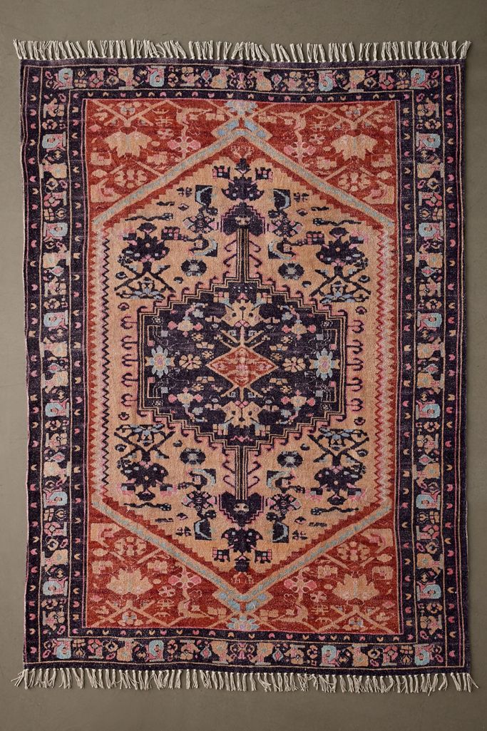 Eleo Printed Chenille Rug | Urban Outfitters