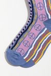 Peace Sign Pattern Crew Sock | Urban Outfitters