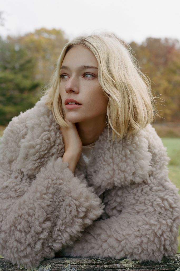 UO Riley Chunky Teddy Jacket | Urban Outfitters