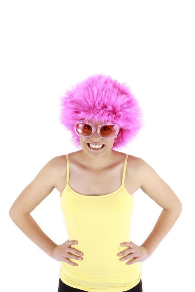 Fuchsia Fuzzy Costume Wig | Urban Outfitters