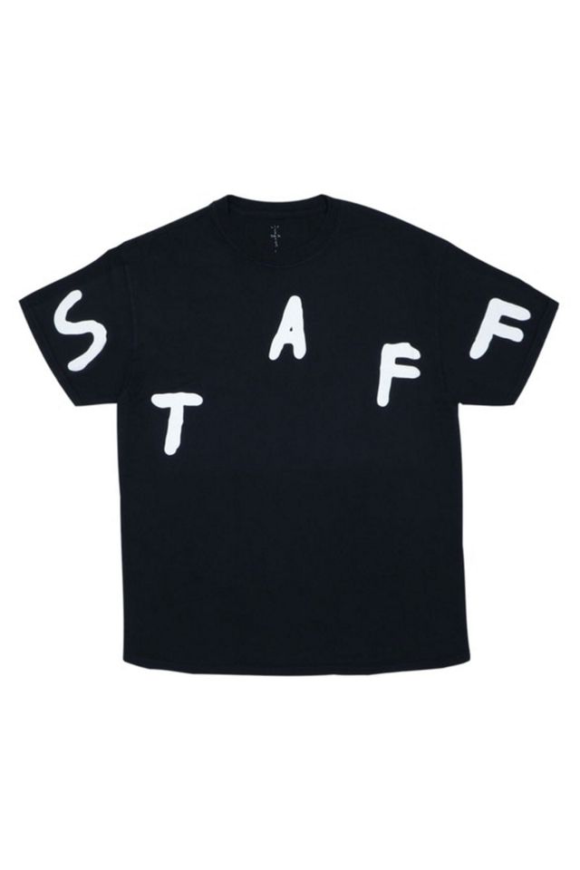 Travis Scott Astrofest 2019 Staff Embossed Tee Black | Urban Outfitters