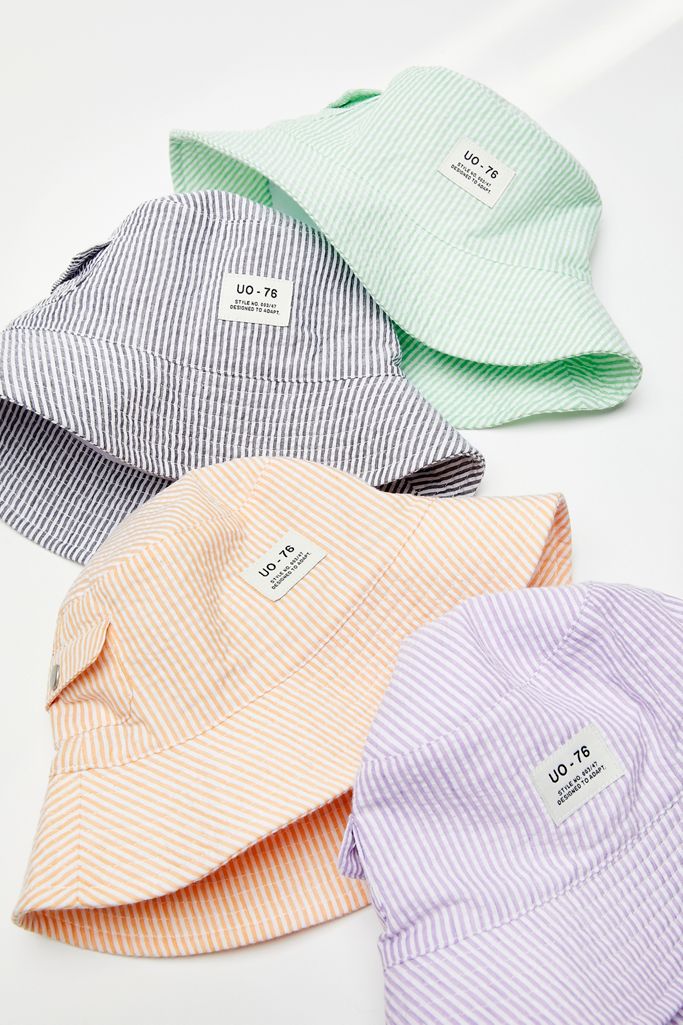 UO Seersucker Pocket Bucket Hat | Urban Outfitters