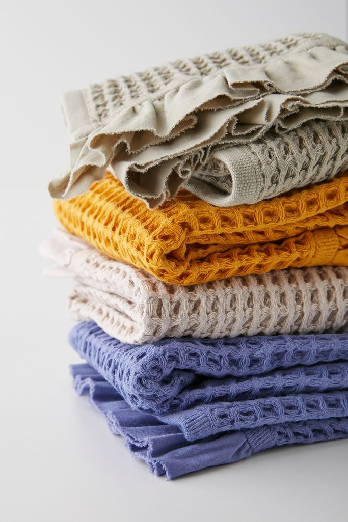 Waffle Ruffle Tea Towel | Urban Outfitters