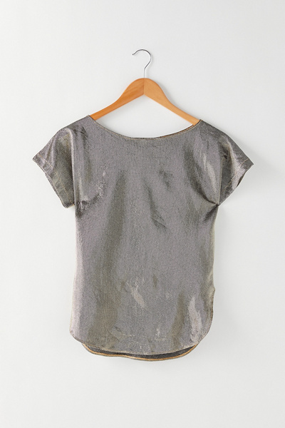 Vintage Metallic Gold Top | Urban Outfitters