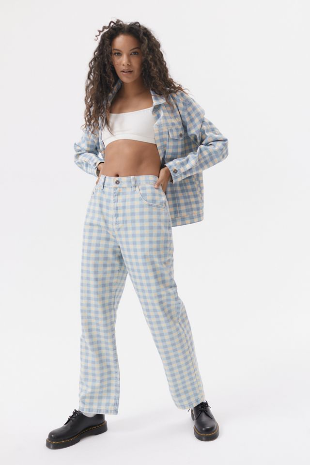 Kickers Gingham Straight Leg Jean | Urban Outfitters