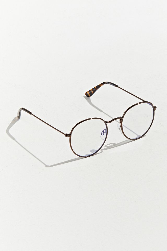 Luke Round Wire Frame Blue Light Glasses Urban Outfitters