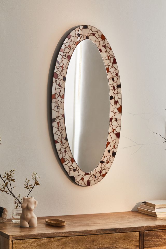 Renee Mosaic Oval Wall Mirror | Urban Outfitters