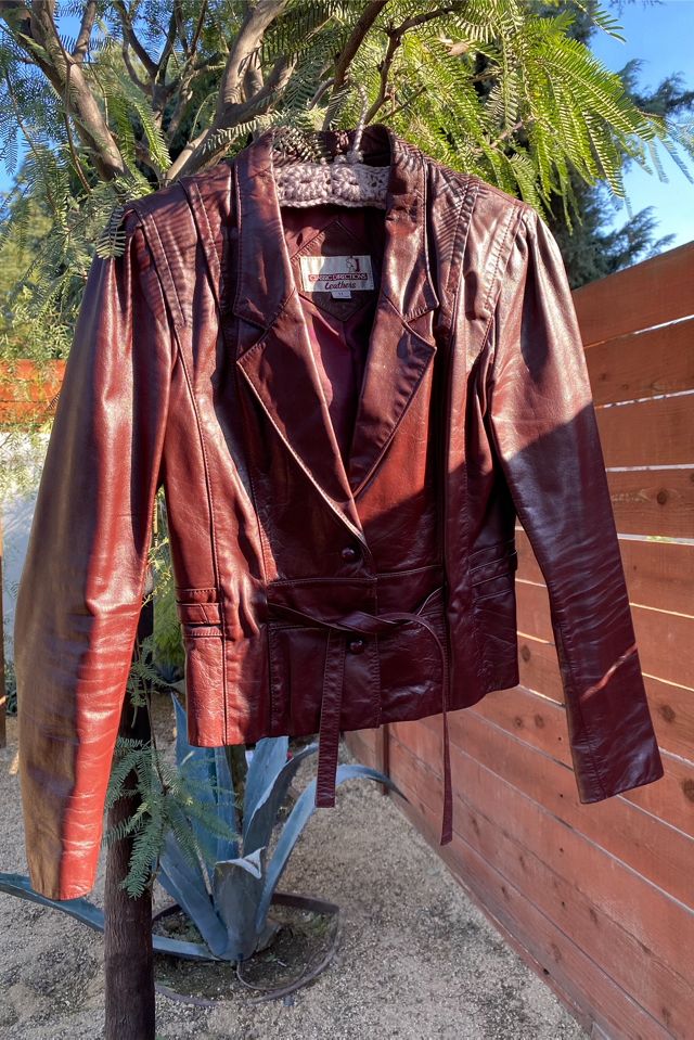 Vintage Fitted Leather Jacket | Urban Outfitters
