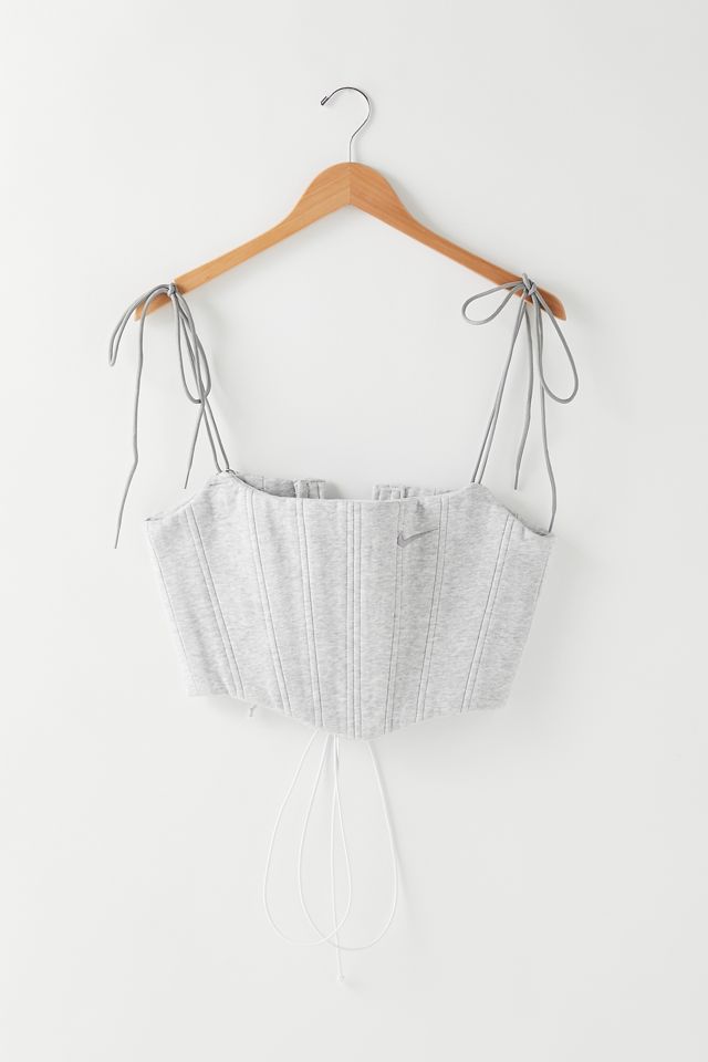 Almost On Time Light Grey Paneled Corset | Urban Outfitters