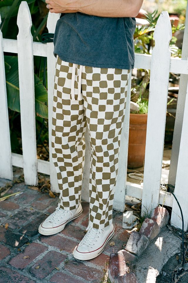 UO Printed Checkerboard Beach Pant | Urban Outfitters Canada
