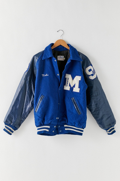 Vintage Blue Varsity Jacket | Urban Outfitters