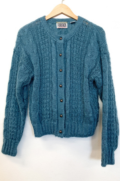 Vintage Fuzzy Blue Cardigan | Urban Outfitters