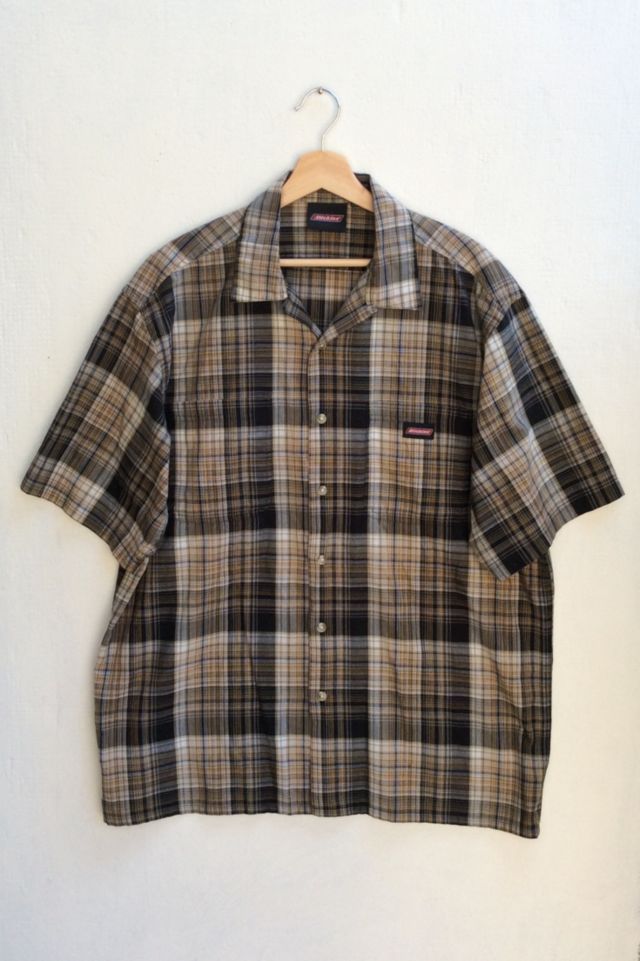 Vintage Dickies Plaid Short Sleeve Shirt Urban Outfitters