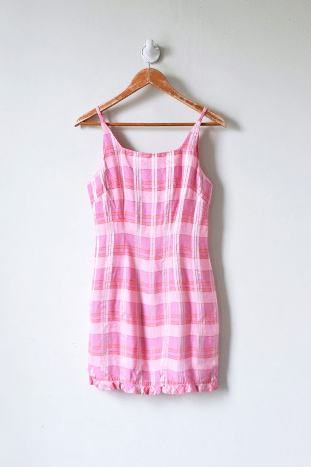 Vintage '90s Plaid Mini Dress | Urban Outfitters