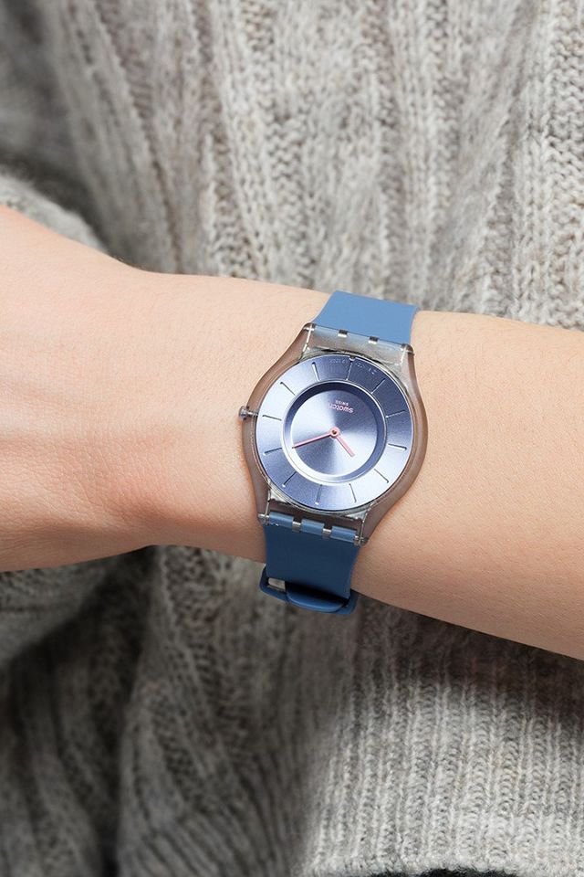 Swatch Denim Blue Watch | Urban Outfitters