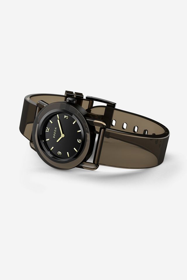 BREDA Unisex 'Play' Black Transparent Plastic Watch | Urban Outfitters