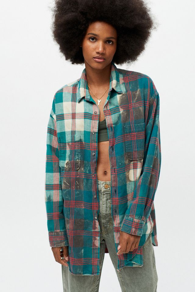 Urban Renewal Recycled Dye Tech Flannel Shirt | Urban Outfitters