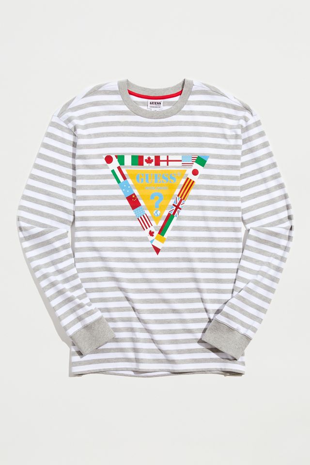 GUESS Originals Striped Long Sleeve Tee | Urban Outfitters