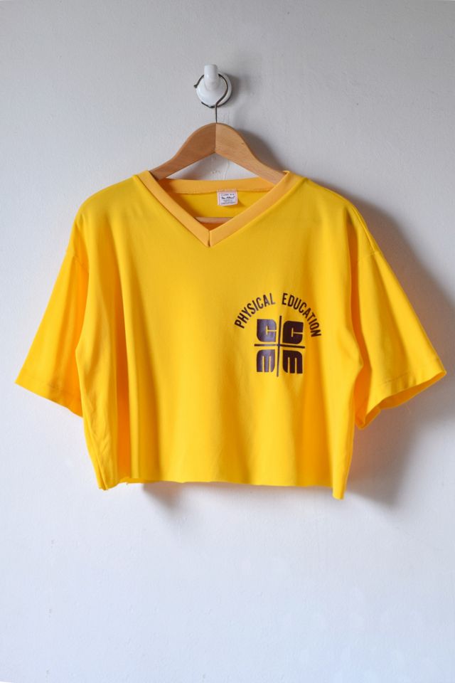 Vintage 70s Physical Education Cropped T-Shirt | Urban Outfitters