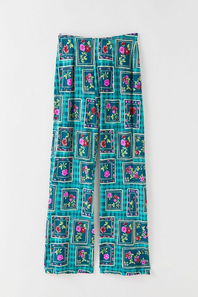 Vintage Floral Square Pattern Pant | Urban Outfitters