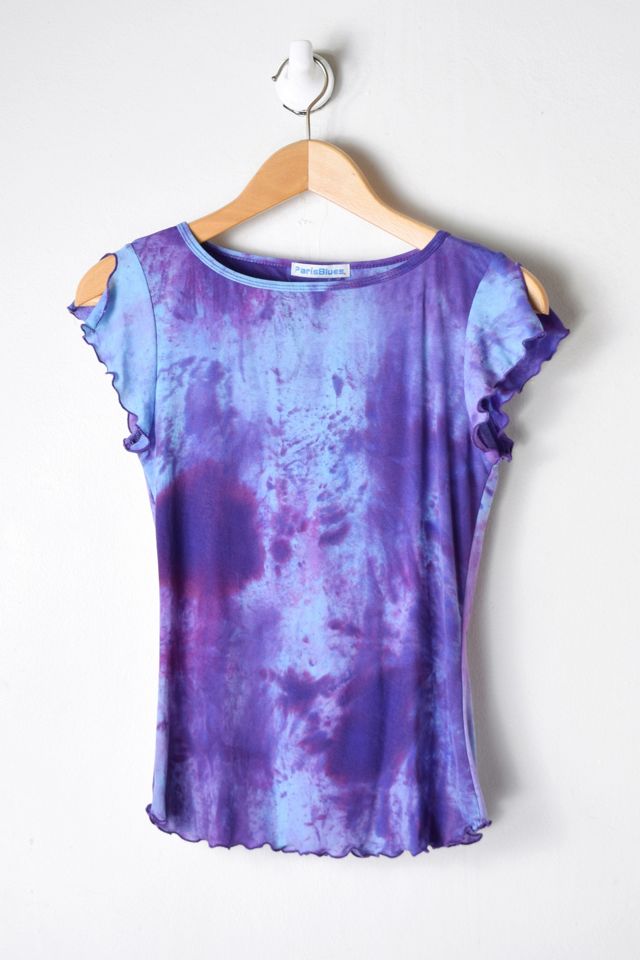 Vintage 00s Blue & Purple Printed Top | Urban Outfitters