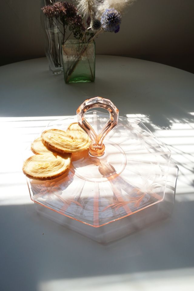 Vintage Etched Glass Serving Tray | Urban Outfitters