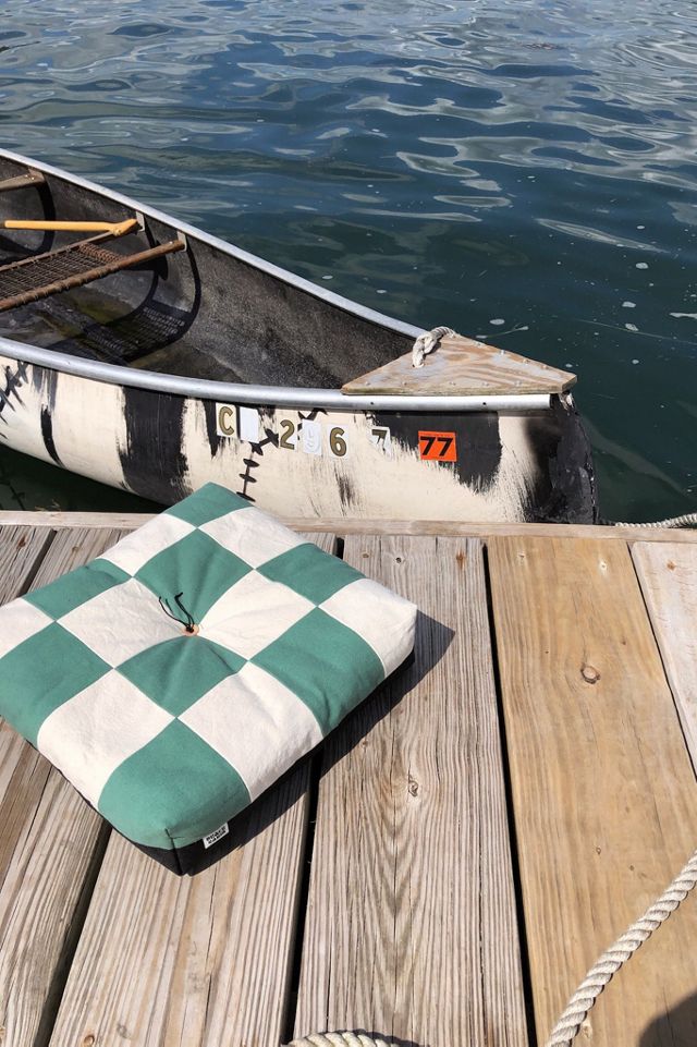 Peace Cabin Froebel Checkerboard Portable Cushion | Urban Outfitters