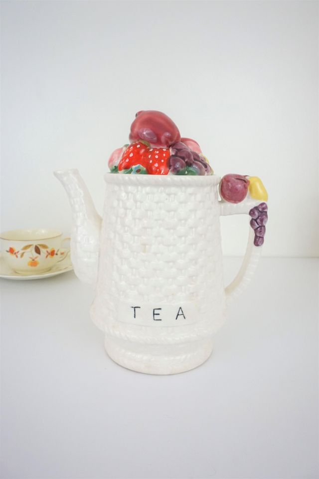 Vintage Fruit Basket Teapot | Urban Outfitters