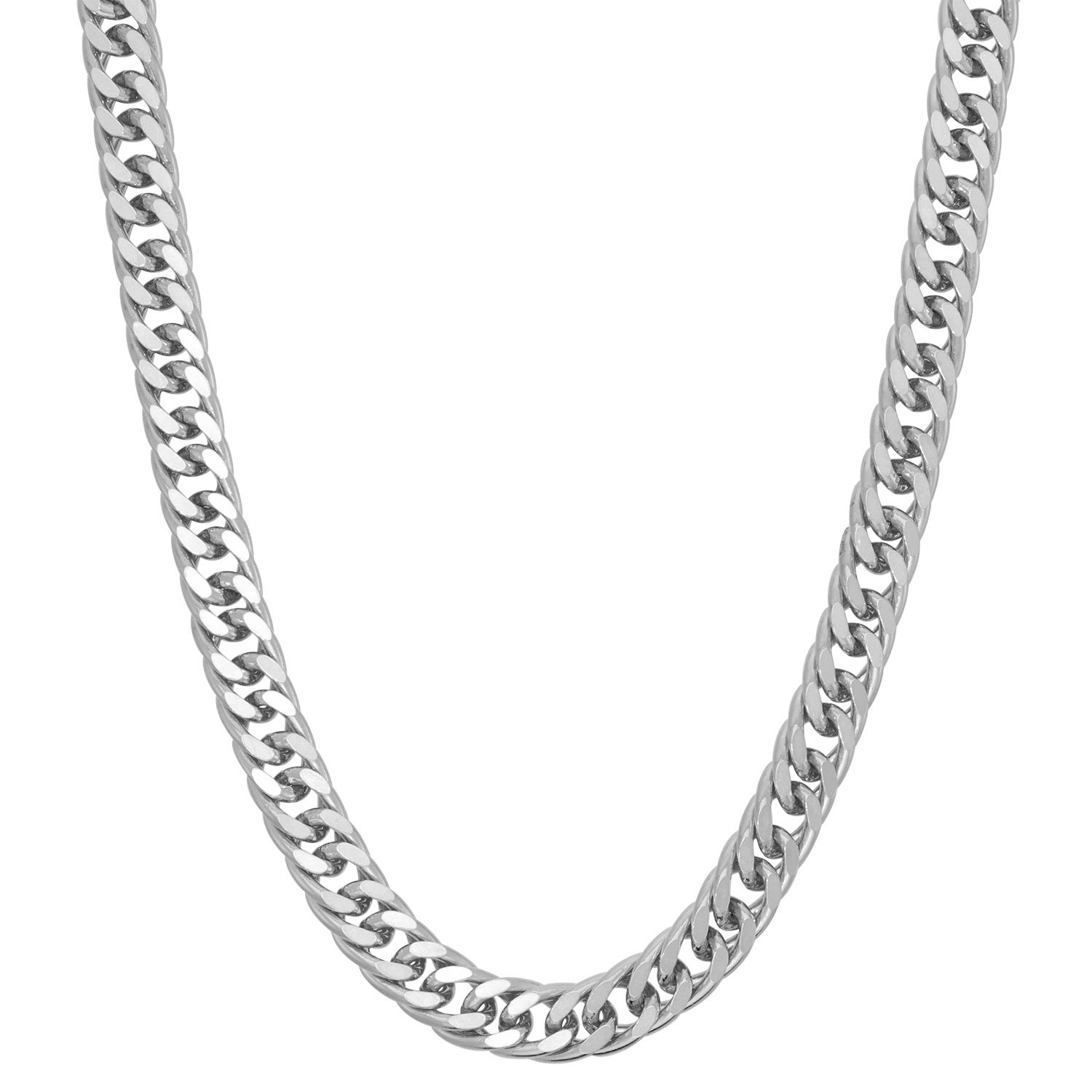 Fingerhut - Tiara Sterling Silver 18" Double Curb Chain Necklace