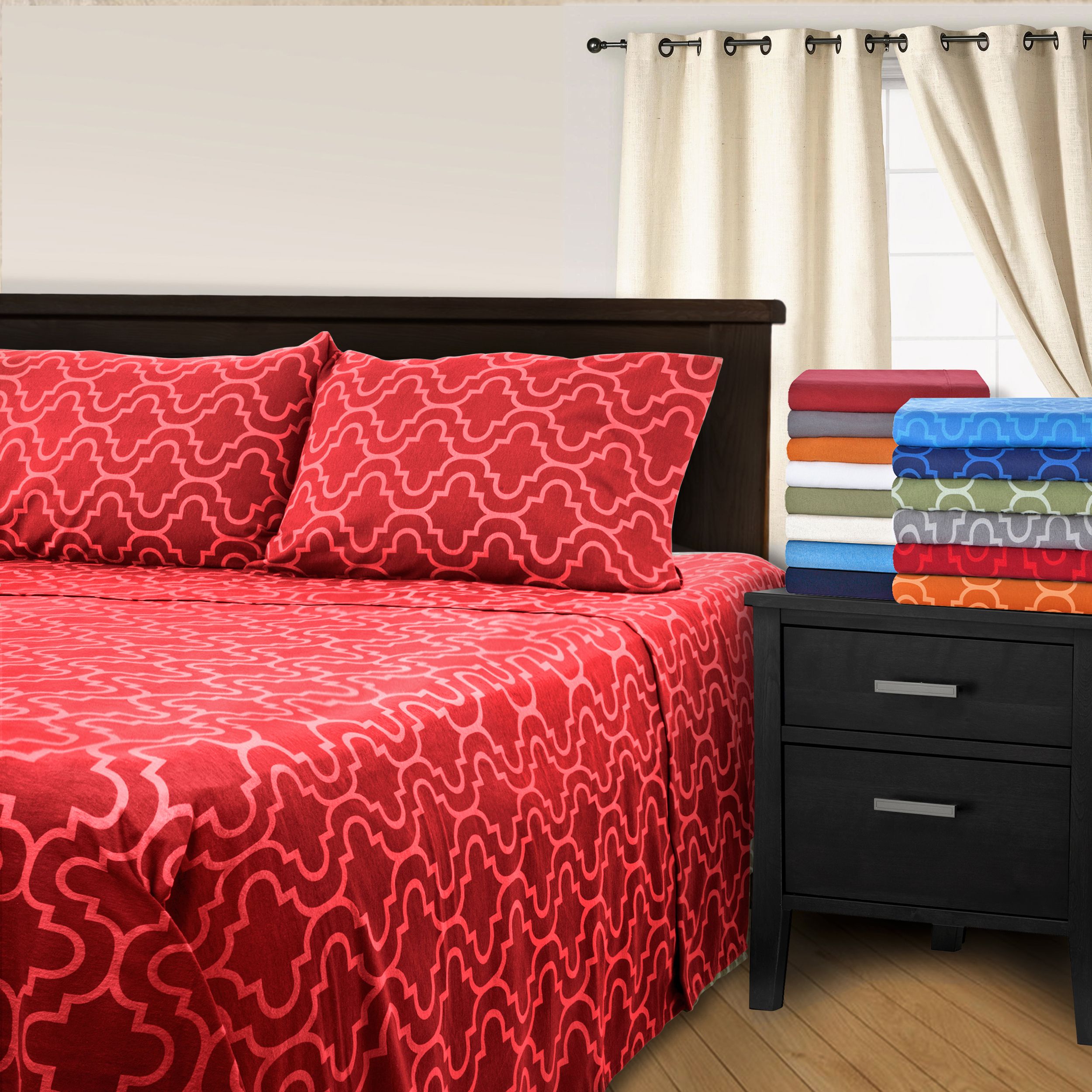 Black And Red Bed Sheets