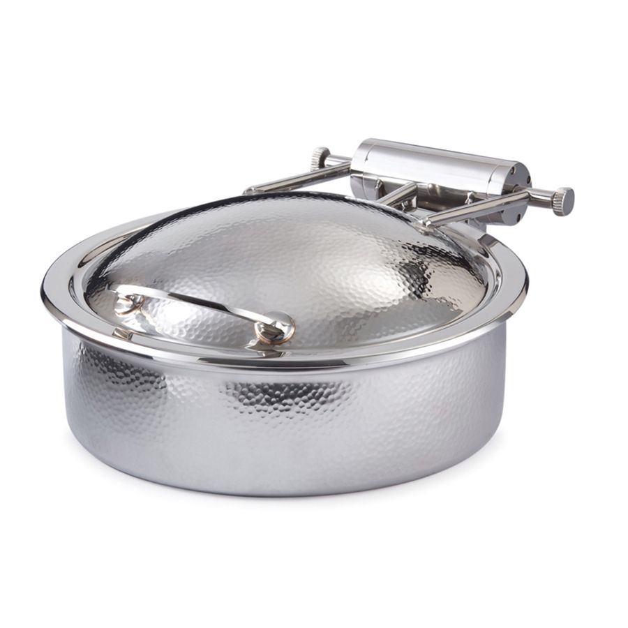 DW Haber & Sons S/S Hammered Round 4 qt Chafer | Wasserstrom